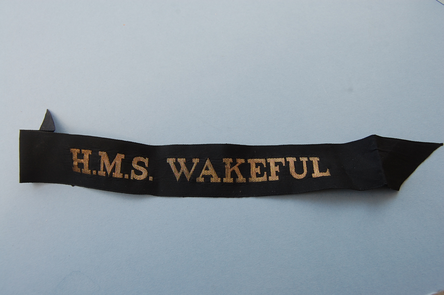 H.M.S. Wakeful Cap Tally (cut down) - Elliott Military